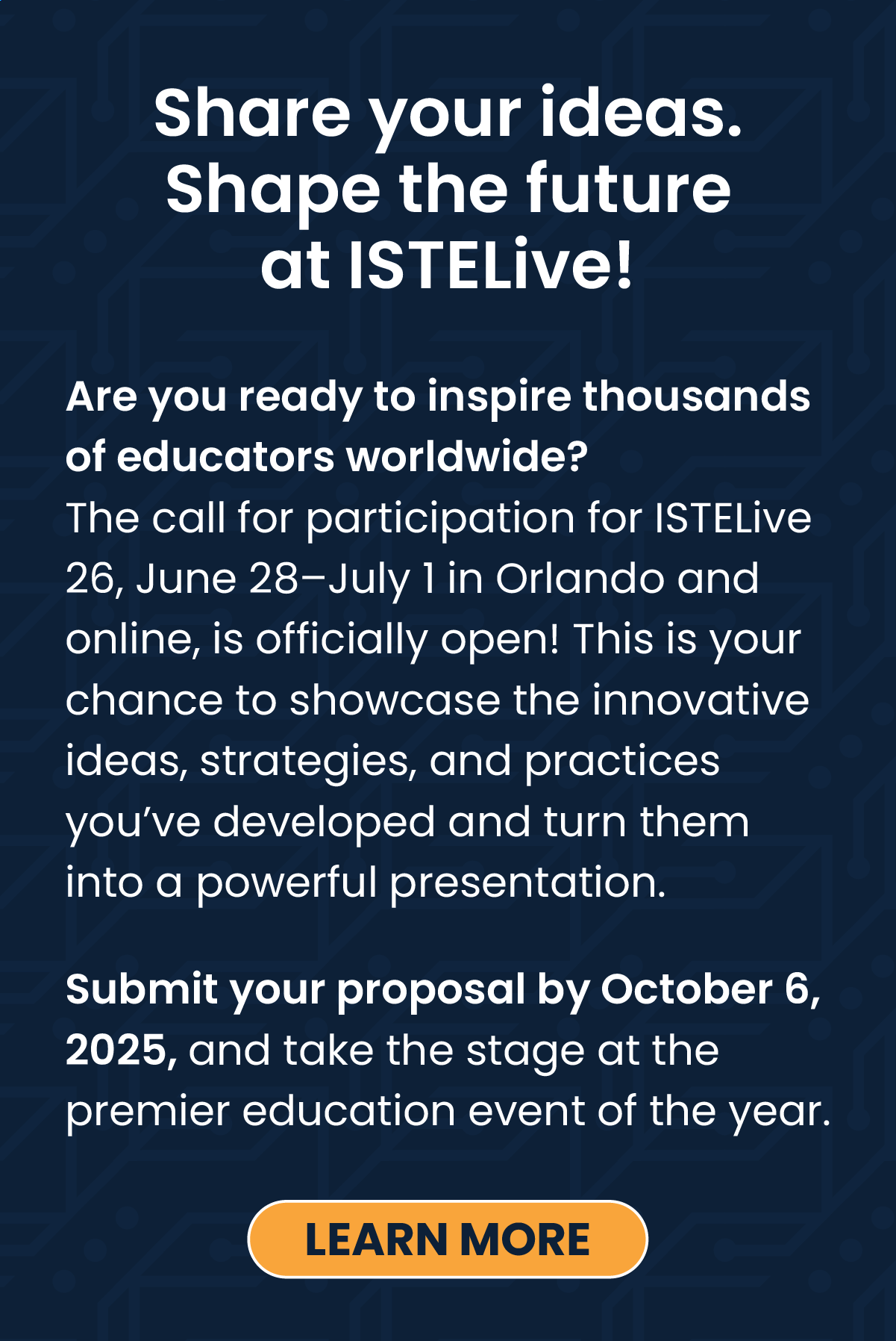 ISTELive 26 | June 28 - July 1 | Orlando